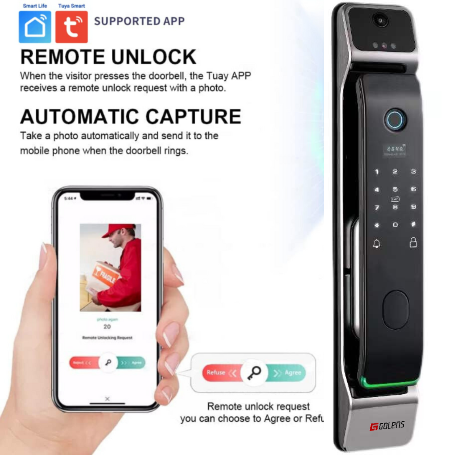 Golens X1 Pro Luxury Smart Door Lock