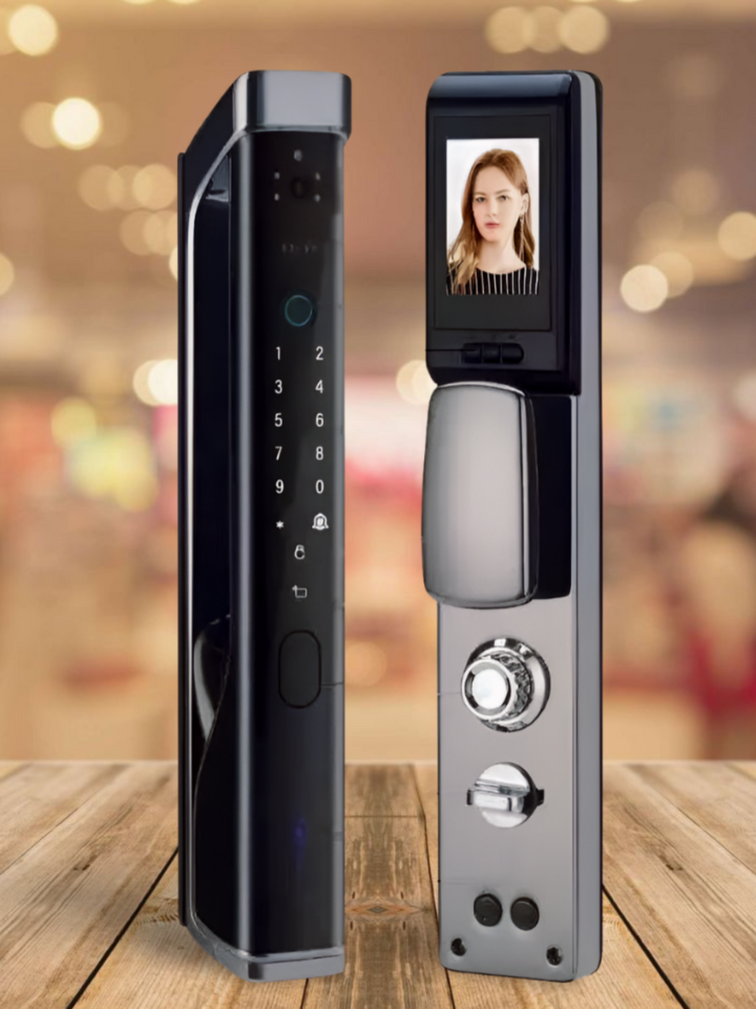 Golens X9 Camera, Fingerprint ,2 RFID Card, Password, 2 Key, LCD/Camer